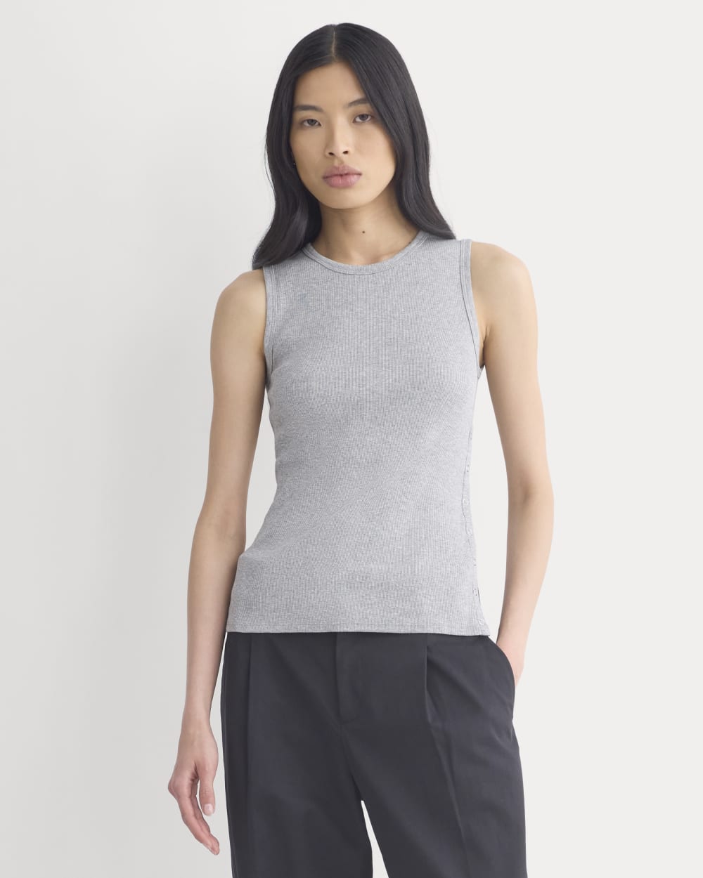 EVERLANE Everlane Luxe Rib Side Snap Tank Top